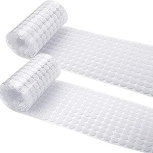 1008pcs Self Adhesive Dots ,2/5" 10mm Diameter Sticky Dots Back Coins Hook and Loop Tapes White Classroom Office Home