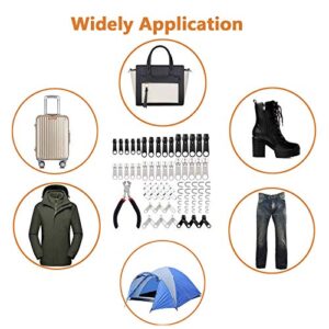 Zipper Repair Kit Zipper Replacement,85 pcs Zipper Replacement Accessories with Zipper Install Pliers Tool and Zipper Pulls , for Bags, Jackets, Jeans,Tents, Luggage and Sleeping Bag