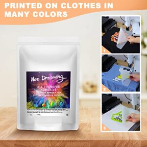 DTF Powder 500g/17.6 oz White Digital Transfer Hot Melt Adhesive, DTF Hot Melt Adhesive Fine Powder for Direct Print on T-Shirts, DTG PreTreat Transfer Powder for All DTF and DTG Printer