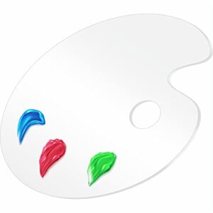 paint pallet paint palette, large acrylic paint palette, upgrade big size acrylic palette 15 x 11 inches oval, easy clean transparent non-stick painting palette