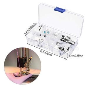 12 Pieces Sewing Machine Presser Foot Set Sewing Machine Spare Parts Accessories Multifunctional Sewing Foot Presser for Most Sewing Machines