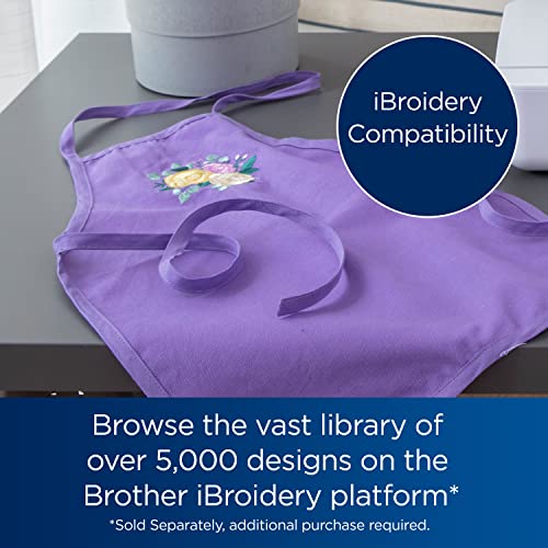 Brother PE800 Embroidery Machine, 138 Built-in Designs, 5" x 7" Hoop Area, Large 3.2" LCD Touchscreen, USB Port, 11 Font Styles