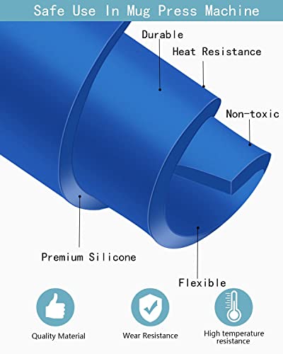 Sublimation Tumblers Wrap for Cricut Mug Press, 3 Thicknesses Silicone Wraps Suitable for Skinny Tumblers Sublimation 9.8 x 4.7 Inch