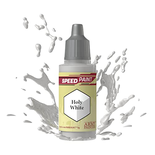 The Army Painter Holy White Speedpaint - Acrylic Non-Toxic Heavily Pigmented Water Based Paint for Tabletop Roleplaying, Boardgames, and Wargames Miniature Model Painting