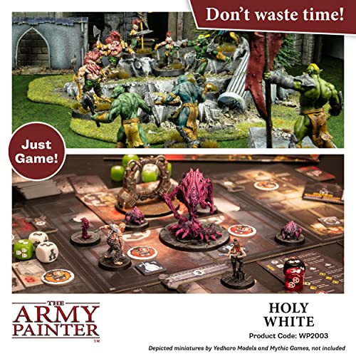 The Army Painter Holy White Speedpaint - Acrylic Non-Toxic Heavily Pigmented Water Based Paint for Tabletop Roleplaying, Boardgames, and Wargames Miniature Model Painting