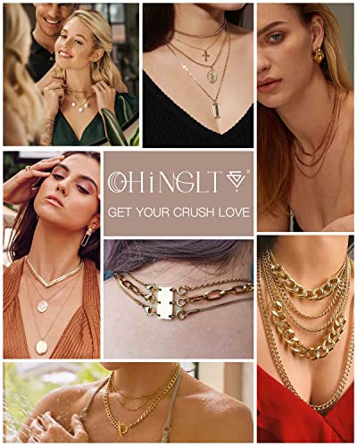 OHINGLT Layered Necklace Clasp 18K Gold and Silver Necklace Separator for Layering, Multiple Necklace Clasps and Closures for Women