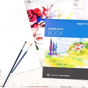 Amazon Basics Watercolor Pad, 9"x12", 140 lb. / 300 gsm, 30 Sheets