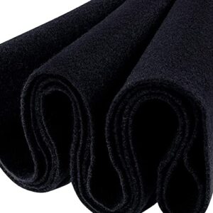 fabricla acrylic felt fabric – 72″ inch wide 1.6mm thick non-stiff felt by the yard – use felt sheets for sewing, cushion, padding, diy arts & crafts – black fabric, 1 yard