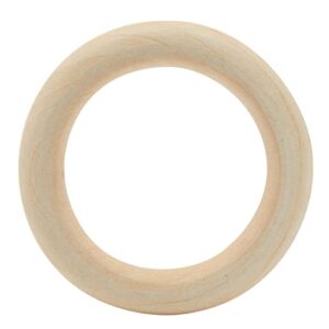 30 Pack 3 Inch Wooden Rings for Crafts, Macrame, Crochet, DIY Jewelry Making