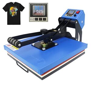 royalpress 15″ x 15″ color led industrial-quality digital sublimation heat transfer machine t-shirt heat press machine, 15″ x 15″, blue