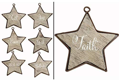 DERAYEE 100 Pcs Unfinished Wooden Stars Ornaments, Assorted Size Cutout Blank Wood Pieces Star for Christmas Wedding Party DIY Crafts