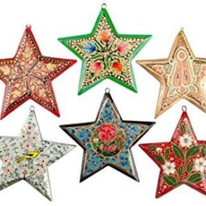 DERAYEE 100 Pcs Unfinished Wooden Stars Ornaments, Assorted Size Cutout Blank Wood Pieces Star for Christmas Wedding Party DIY Crafts