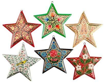 DERAYEE 100 Pcs Unfinished Wooden Stars Ornaments, Assorted Size Cutout Blank Wood Pieces Star for Christmas Wedding Party DIY Crafts