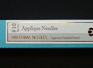 Tulip 6 Pack Size 10 Big Eye Applique Needle Hiroshima Needles Superior Polished Finish