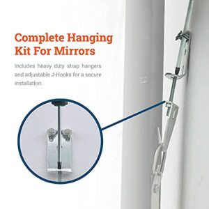 Mirror Hanging Kit with Hangers and Leveling Hardware - 100 lbs - Heavy Duty Mirror Hanging Hardware