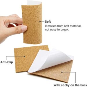 Blisstime 36 PCS Self-Adhesive Cork Sheets 4"x 4" for DIY Coasters, Cork Board Squares, Cork Tiles, Cork Mat, Mini Wall Cork Board with Strong Adhesive-Backed