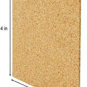 Blisstime 36 PCS Self-Adhesive Cork Sheets 4"x 4" for DIY Coasters, Cork Board Squares, Cork Tiles, Cork Mat, Mini Wall Cork Board with Strong Adhesive-Backed