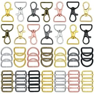 56 pieces d rings for purse bag hardware purse hardware for bag making buckles craft (mixed color,25 mm)