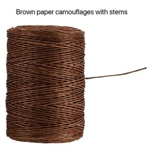 Floral Wire Vine Wire Bind Wire Rustic Wire Wrapping Wire for Flower Bouquets (Brown, 673 Feet)