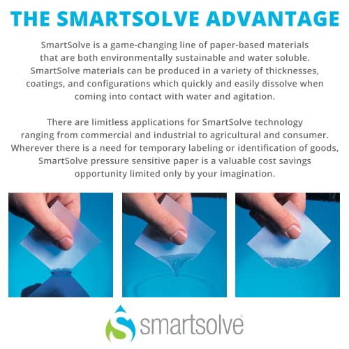 SmartSolve Water-Soluble Tape | 1” x 30 Yards | Dissolves Quickly in Water | Self Adhesive | Mask for Hydrographics & Double Dipping | Crafts & Labels | Biodegradable | Eco-Friendly