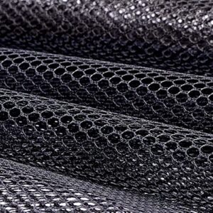 Pllieay 29.5 X 59 Inch Black Mesh Fabric Slightly Stretchy for Backpack Pocket and Straps, Netting Clothes, Netting Bag Shopping Bag