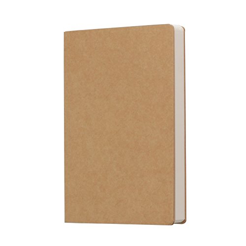 Kraft Cover Blank 100g Full Wood Paper Sketch Book - 112 Sheets / 224 Pages - 140 Millimeters by 210 Millimeters - 350gsm Kraft Paper Cover