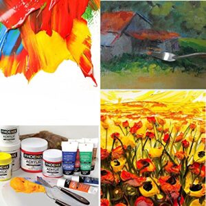 5 pcs Painting Mixing Scraper, Marrywindix Stainless Steel Spatula Palette Knife Oil Painting Accessories Color Mixing