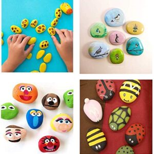 Lifetop 30PCS Small Painting Rocks, DIY Rocks Flat & Smooth Kindness Rocks for Arts, Crafts, Decoration, Gray Rocks for Painting,Hand Picked for Painting Rocks