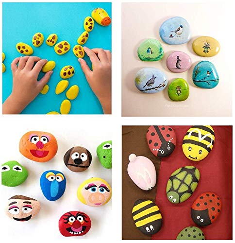 Lifetop 30PCS Small Painting Rocks, DIY Rocks Flat & Smooth Kindness Rocks for Arts, Crafts, Decoration, Gray Rocks for Painting,Hand Picked for Painting Rocks