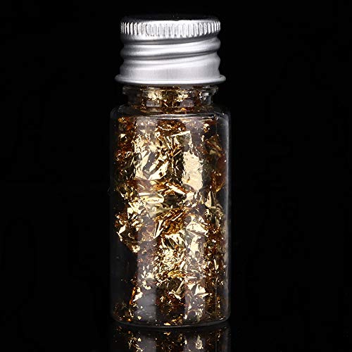 Yinuoday 2Pcs Edible Gold Leaf, Genuine Gold Flakes for Cooking, Cakes, Makeup, Gilding, Decoration, Health & Spa