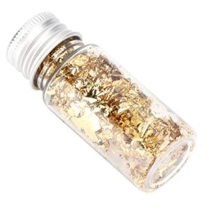 Yinuoday 2Pcs Edible Gold Leaf, Genuine Gold Flakes for Cooking, Cakes, Makeup, Gilding, Decoration, Health & Spa