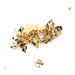 Yinuoday 2Pcs Edible Gold Leaf, Genuine Gold Flakes for Cooking, Cakes, Makeup, Gilding, Decoration, Health & Spa