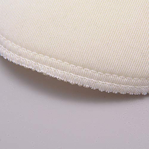 BeeSpring 4 PCS Covered Set-in Shoulder Pads Sewing Foam Polyester Pads (4 White)