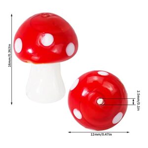 jiebor 50Pcs Mushroom Beads Charms Glass Lampwork Beads Mushroom Ornament for Jewelry Craft Necklace Bracelet Earring Making 12x16mm