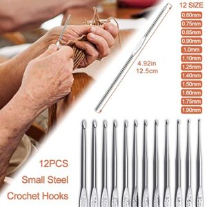 Coopay Crochet Kit Beginners Crochet Hook Set with Crochet Yarn, 58PCS Portable Crochet Set with Ergonomic Crochet Hooks, Small Crochet Hooks, Travel Crochet Hook Case Full Knitting Crochet Supplies