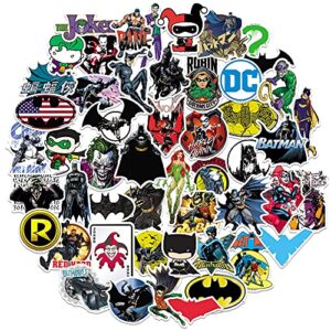 batman sticker pack die cut vinyl large deluxe stickers variety pack – laptop, water bottle, scrapbooking, tablet, skateboard, indoor/outdoor – set of 50