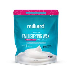 milliard non-gmo emulsifying wax pastilles, 2 lbs resealable bag, perfect for diy creams/lotions