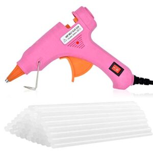 hot glue gun with 40pcs melt glue sticks, 30w mini hot melt glue gun kit, melting glue gun set, glue gun mini for crafts and arts, school, home, quick repairs, sealing