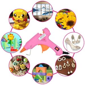 Hot Glue Gun with 40pcs Melt Glue Sticks, 30W Mini Hot Melt Glue Gun Kit, Melting Glue Gun Set, Glue Gun Mini for Crafts and Arts, School, Home, Quick Repairs, Sealing