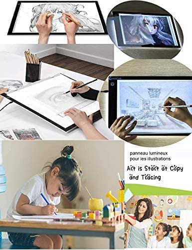 XIAOSTAR Light Box Drawing A4,Tracing Board with Brightness Adjustable for Artists, Animation Drawing, Sketching, Animation, X-ray Viewing