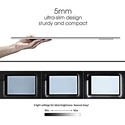 XIAOSTAR Light Box Drawing A4,Tracing Board with Brightness Adjustable for Artists, Animation Drawing, Sketching, Animation, X-ray Viewing