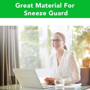 (3 Pack) PET Sheet Panels - 24 x 36 x 0.04" Plexiglass-Quality Lightweight and Shatterproof Glass Alternative Perfect for DIY Sneeze Guards, Face Shields, Railing Guards, and Pet Barriers