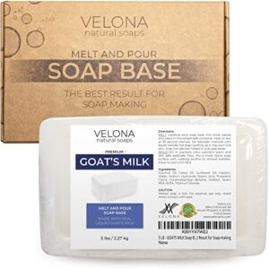 velona 5 lb – goats milk soap base sls/sles free | melt and pour | natural bars for the best result for soap-making