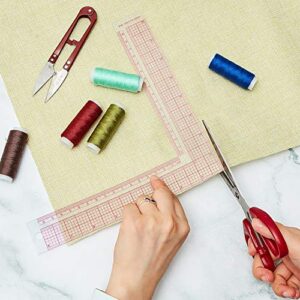 Plastic Sewing Ruler L-Square Curve Ruler Sewing Measure Tailor Ruler Clear Sewing Ruler for Tailor Craft Tool Drawing Measuring Supplies (2)