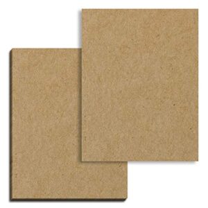 50 sheets, brown kraft cardstock, 200 gsm (75 lb. cover), 8.5 x 11 inches