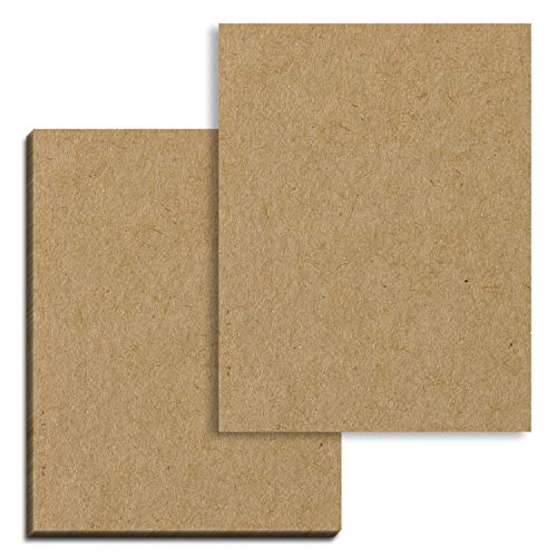 50 Sheets, Brown Kraft Cardstock, 200 GSM (75 lb. Cover), 8.5 x 11 inches