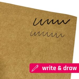 50 Sheets, Brown Kraft Cardstock, 200 GSM (75 lb. Cover), 8.5 x 11 inches