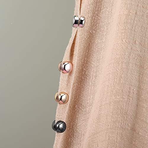 Hijab Magnetic Pins Strongest Commercial Strength Hijab Pins for Women Clothing Magnets for Muslim Scarf Multi-Use Round Clip (Silver, Gold, Rose Gold, Black,4 Pieces)