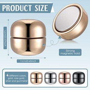 Hijab Magnetic Pins Strongest Commercial Strength Hijab Pins for Women Clothing Magnets for Muslim Scarf Multi-Use Round Clip (Silver, Gold, Rose Gold, Black,4 Pieces)