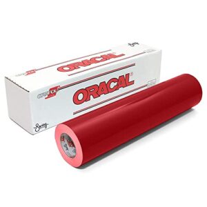 oracal 651 glossy permanent vinyl 12 inch x 6 feet – dark red